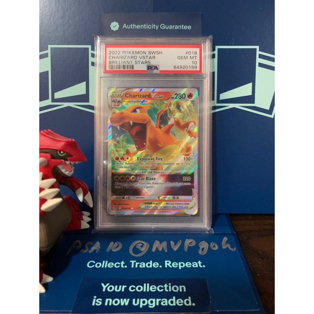 [PSA 10] POKEMON Card TCG PTCG Slab - CHARIZARD VSTAR 18 018 2022 ...