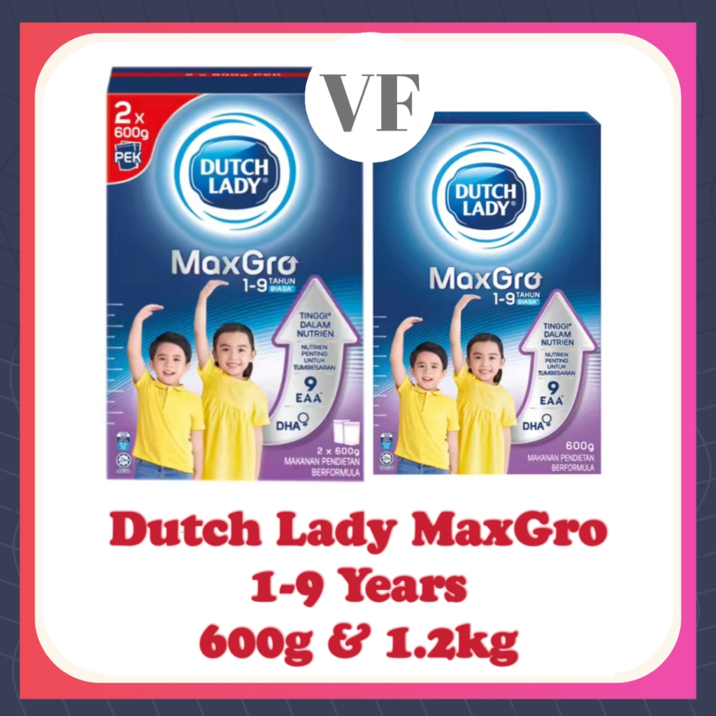 Dutch Lady MaxGro 1-9 years Milk Powder 600g / 1.2kg [Exp 2026 ...