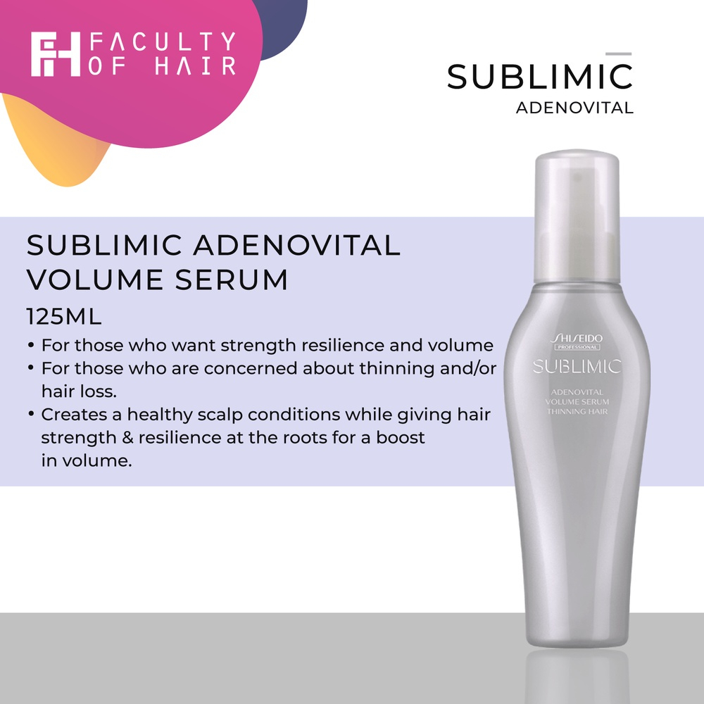 Shiseido Sublimic Adenovital Thinning Hair Volume Serum (125ml) | Shopee Singapore