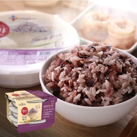 [CJ] Cooked Black Rice 210g /CJ 햇반 흑미밥 210g | Shopee Singapore