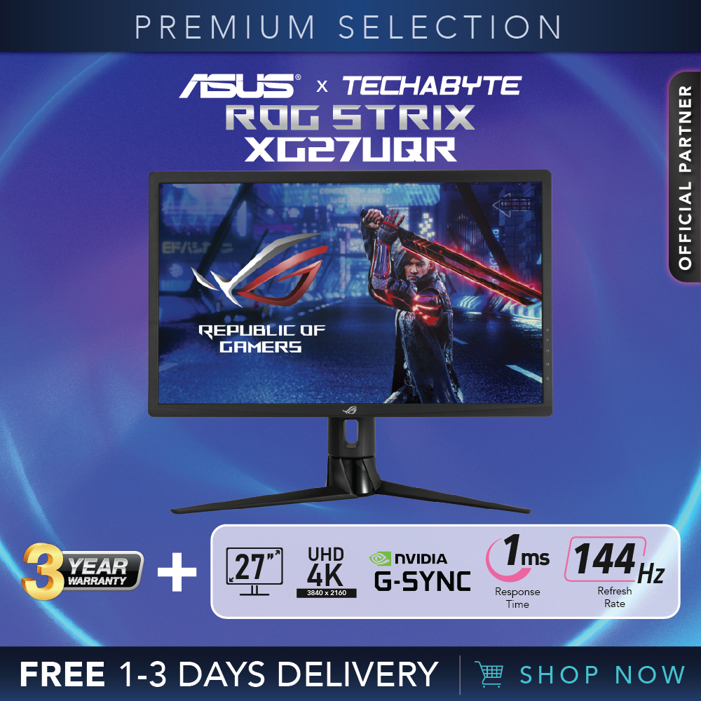 ASUS XG27UQR | 27" 4K UHD | IPS | 144Hz | 1ms | Adaptive Sync Gaming ...