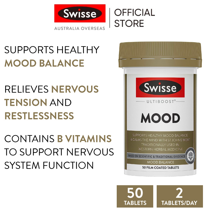 Swisse Ultiboost Mood 50 Film Coated Tablets (EXP:03 2026) | Shopee ...