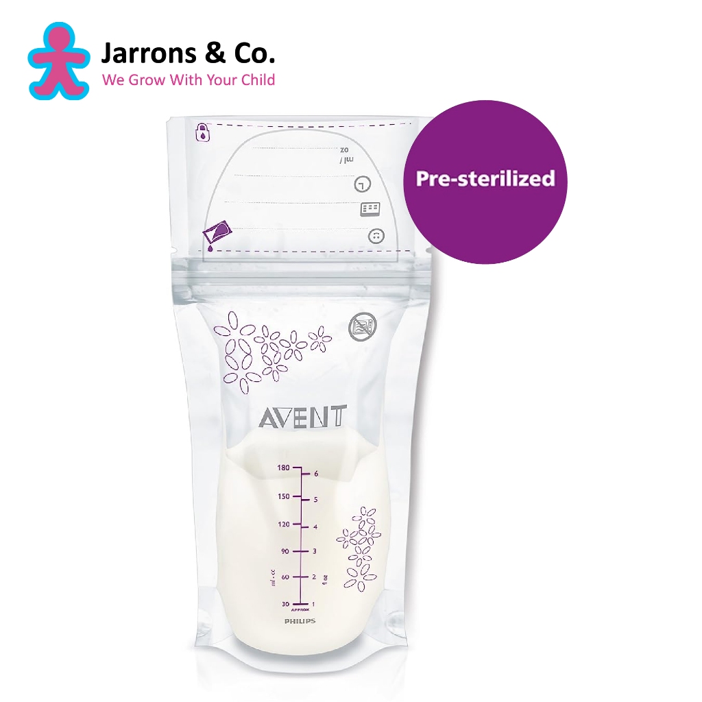 [Jarrons & Co] Philips Avent Breastmilk Storage Bag 180ml x 25pcs ...