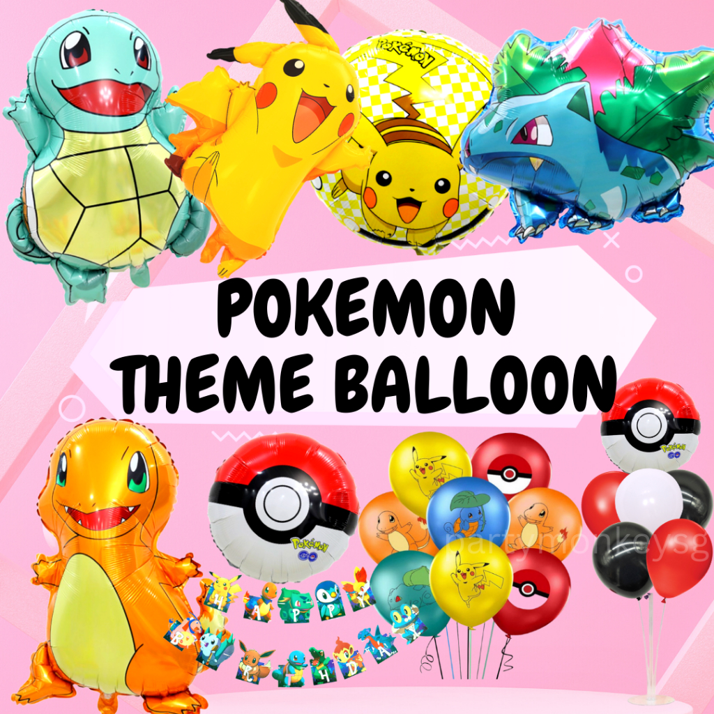 [SG Seller] Pokemon Balloon Party Decoration Set Up Balloons Garland ...