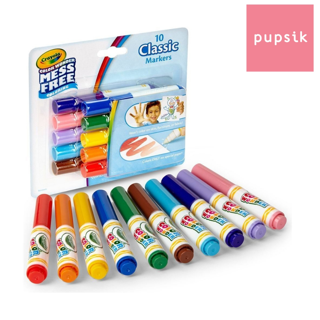 Crayola Color Wonder Mess Free Mini Markers, 10pk (2 Types) | Shopee ...
