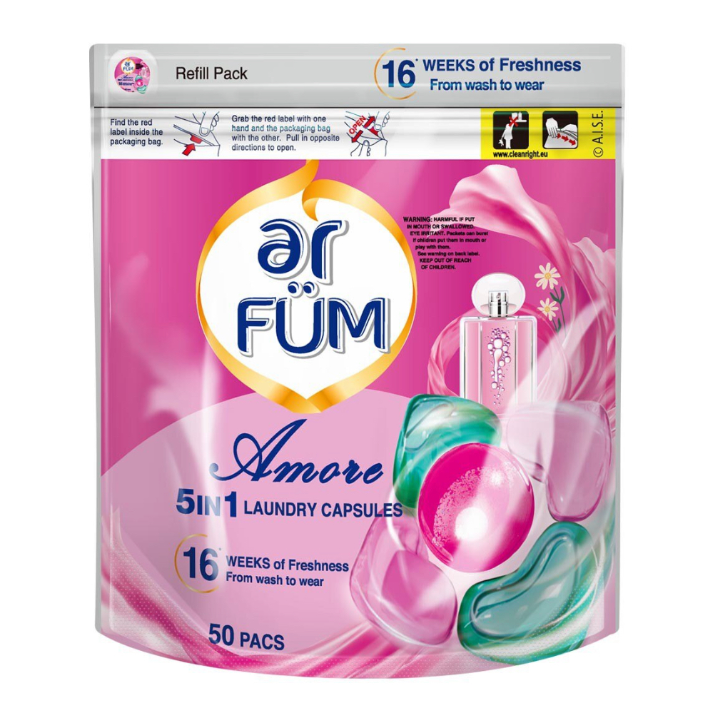 ar FÜM 5-in-1 Laundry Capsules Refill 50 pacs / (Rose, Lily, Amore & Eternal) / Wholesale Price ...