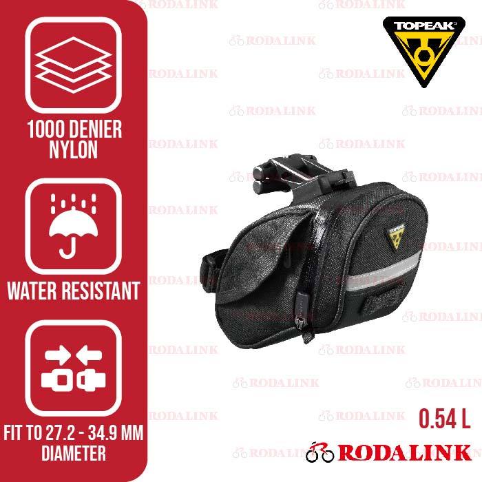 Topeak Aero Wedge Pack DX TC2268B Medium Saddle Bag (Black) | Shopee ...