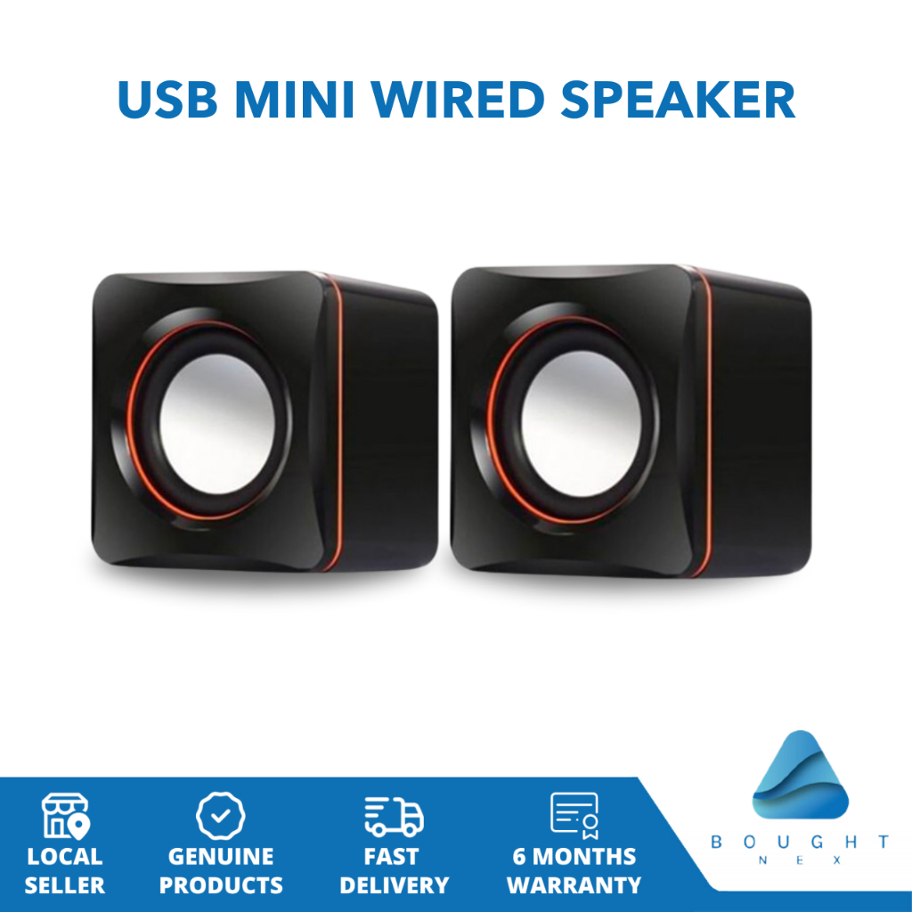 USB Mini Wired Speaker 2.0 - Compact, Portable, Small Speaker for ...