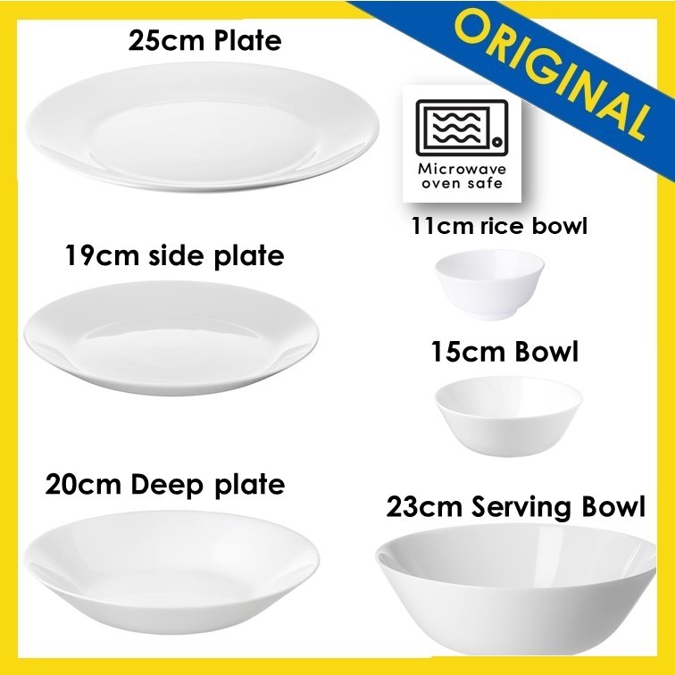 basic kitchen dinnerware Set, plate and bowls set tableware set can mix ...