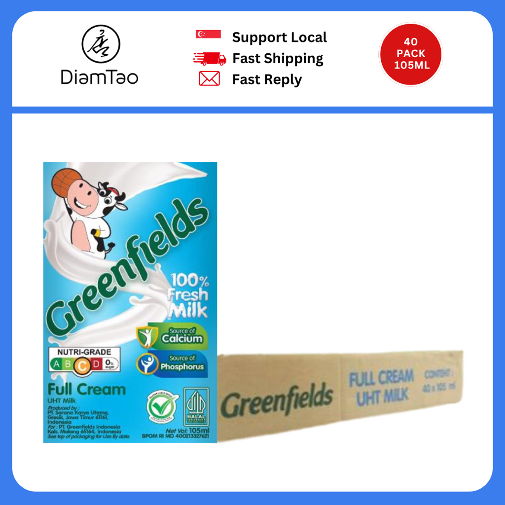 Greenfield UHT Full Cream 105ml x 40 Packets (BBD: Sep 2025) | Shopee ...