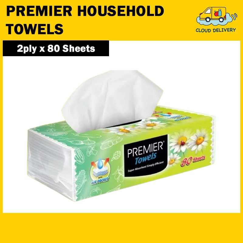Premier Household Towels (2ply x 80s) | Shopee Singapore