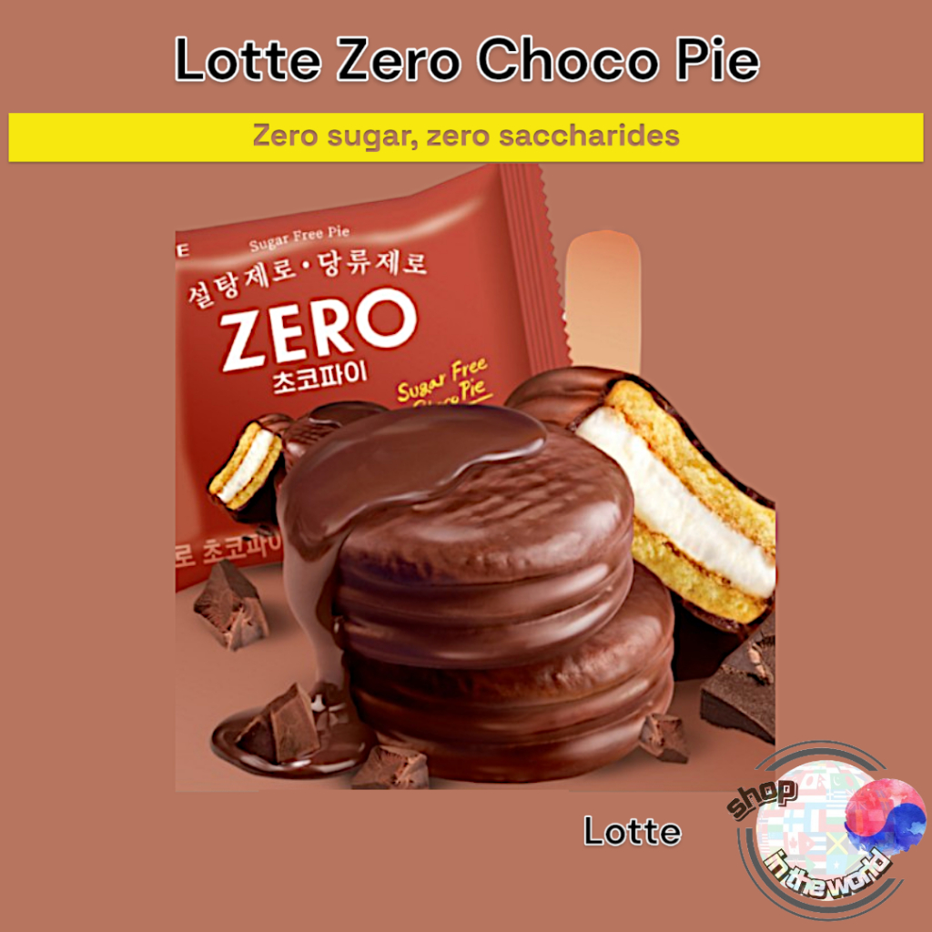 Korean Snacks Lotte Zero Choco Pie 28g per piece | Shopee Singapore