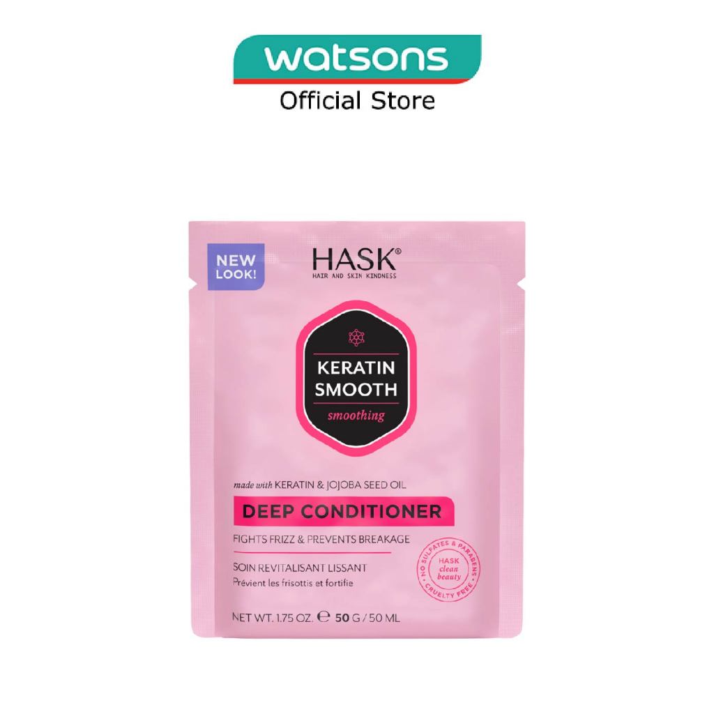 HASK Keratin Smooth Deep Conditioner With Keratin & Jojoba Seed Oil (To ...