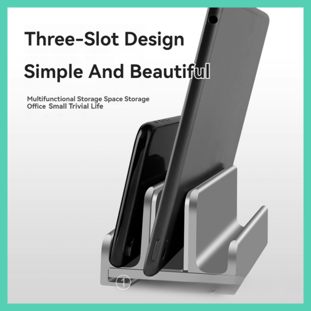 🚀 Aluminum Multi-Device Stand 3-Slot Vertical Holder | 17”Laptop/Tablet ...