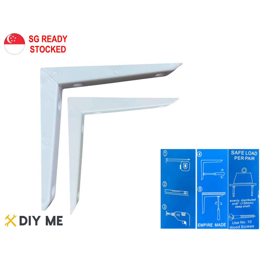 [SG STOCKED] Wall Mount DIY Furniture Heavy Duty L shape Shelf Bracket ...