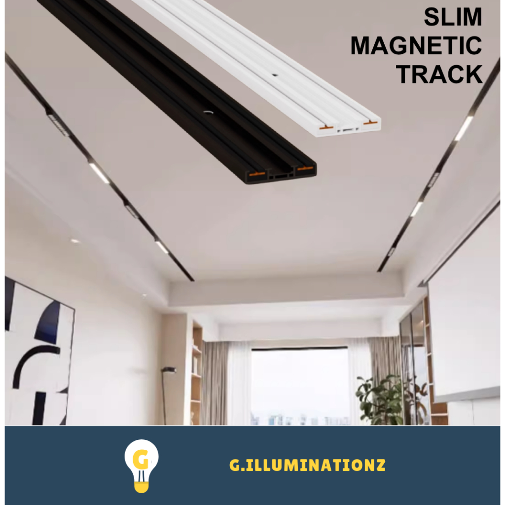 Super Slim Magnetic Track 6mm Height / Surface Mount LED Rail Track ...