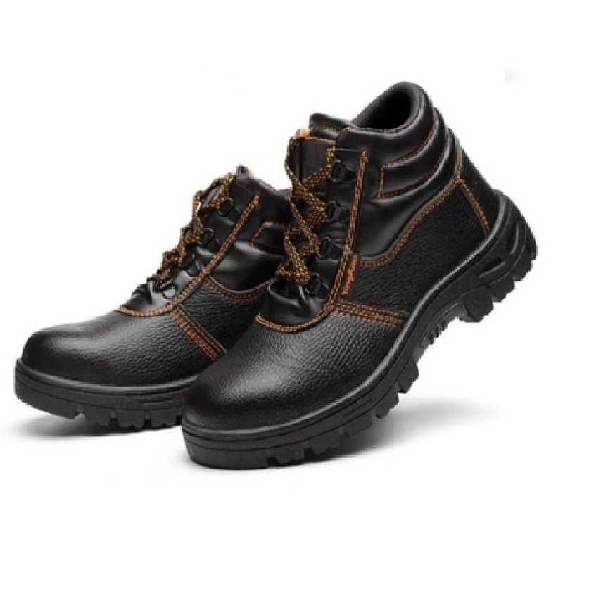 Safety Shoes Boots Black Steel Toe Midsole Rubber ANTI Slip Footware ...
