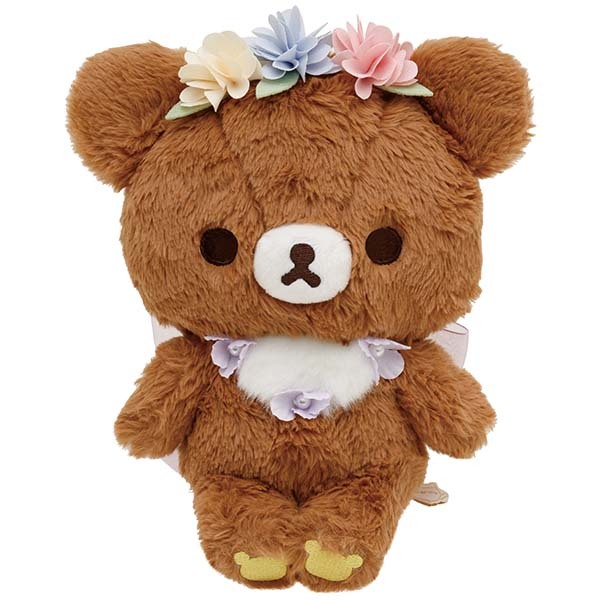 San-X Rilakkuma Chairoi koguma Plush (Height 17cm approx) from 'Kori-Kogu Flower Teatime' Theme ...