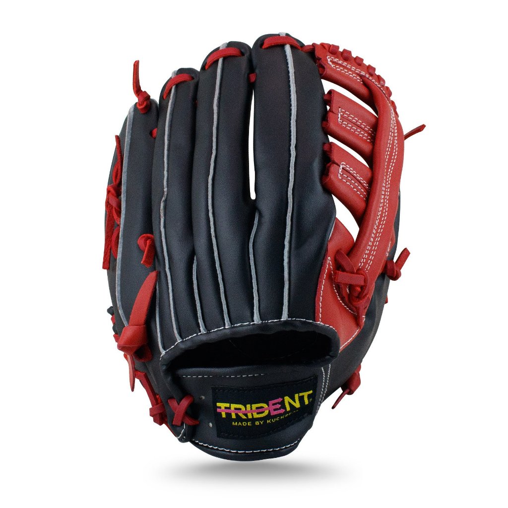 Trident T-60 Softball Glove (Red) – Genuine Leather – LH (12.5 ...