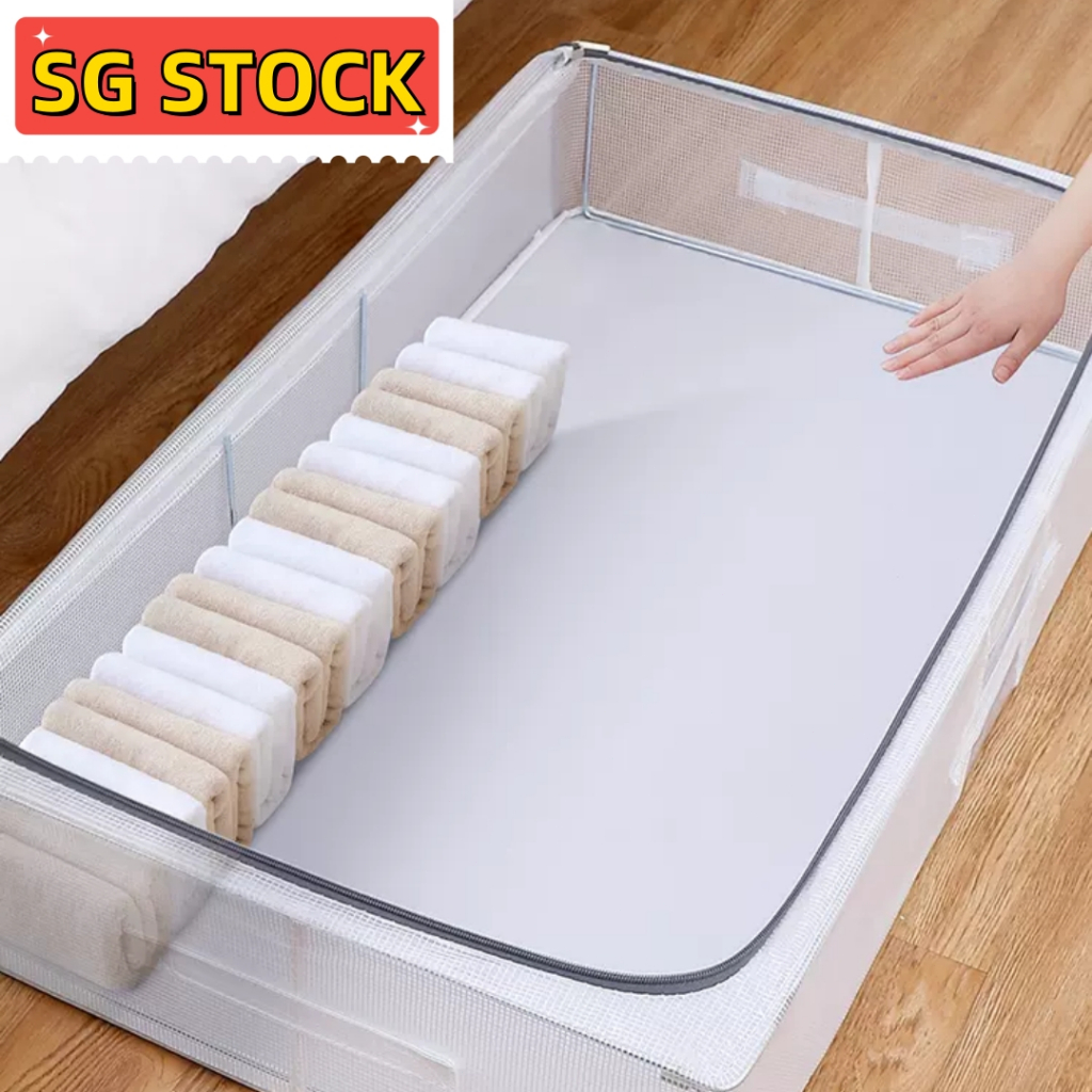【SG STOCK】Underbed Transparent Organiser bed storage box large ...