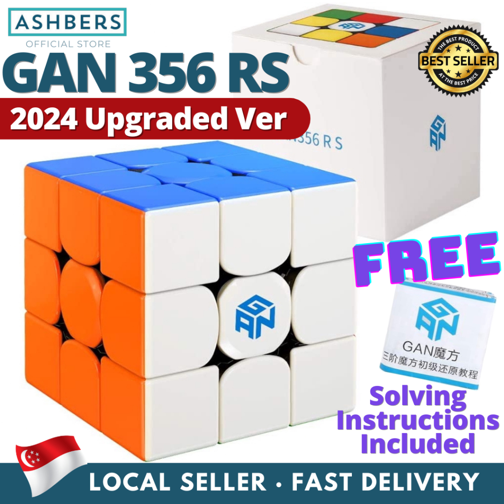 GAN 356 RS 3x3 Speed Cube 356RS Rubik Cube, Magic Rubik’s Puzzle Toys (Stickerless) | Shopee ...