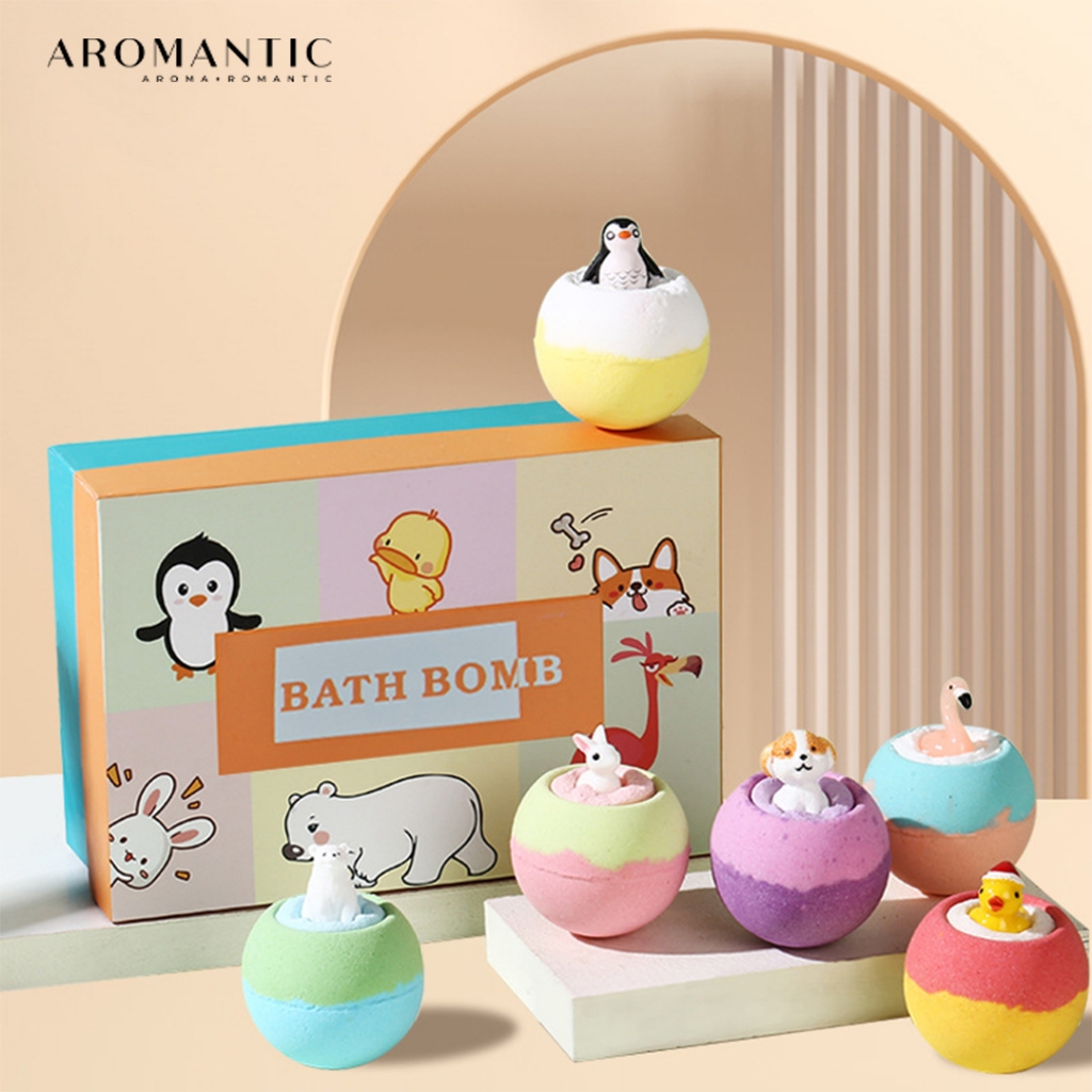 Aromantic Bath Bomb For Kids Pet Series Toys 100g x 6pcs Christmas Gift ...