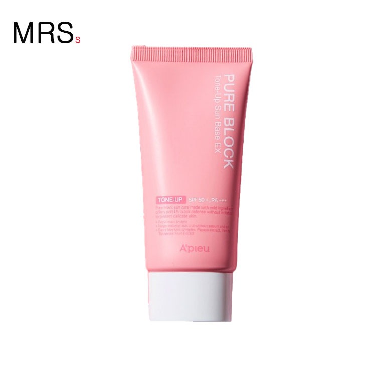 APIEU PURE BLOCK TONE-UP SUN BASE EX SPF50+ PA+++ 50ml PINK | Shopee ...