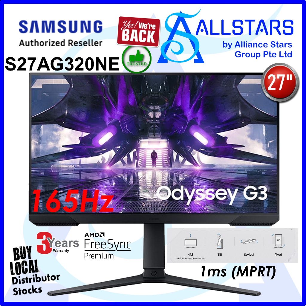 (ALLSTARS : We are Back PROMO) Samsung S27AG320NE 27 inch Odyssey G3 ...