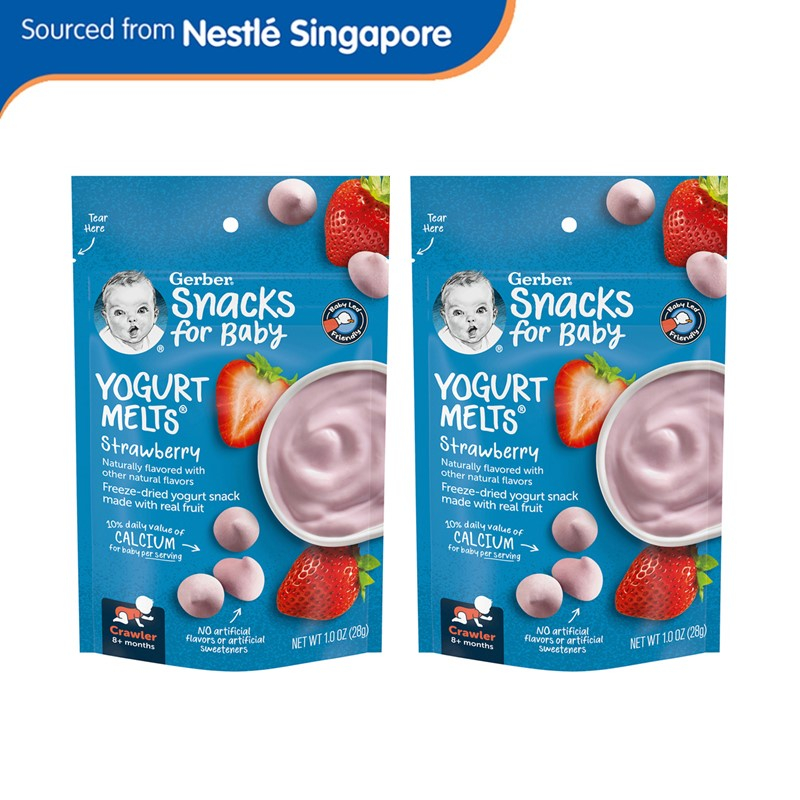 Nestlé® GERBER® GRADUATES Yogurt Melts Strawberry 28g x2 | Shopee Singapore