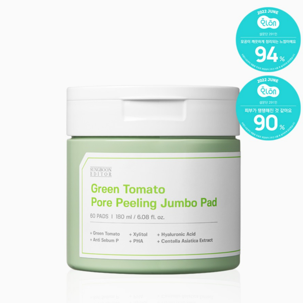 SUNGBOON EDITOR Green Tomato Pore Peeling Jumbo Pat 60 sheets/bottle ...