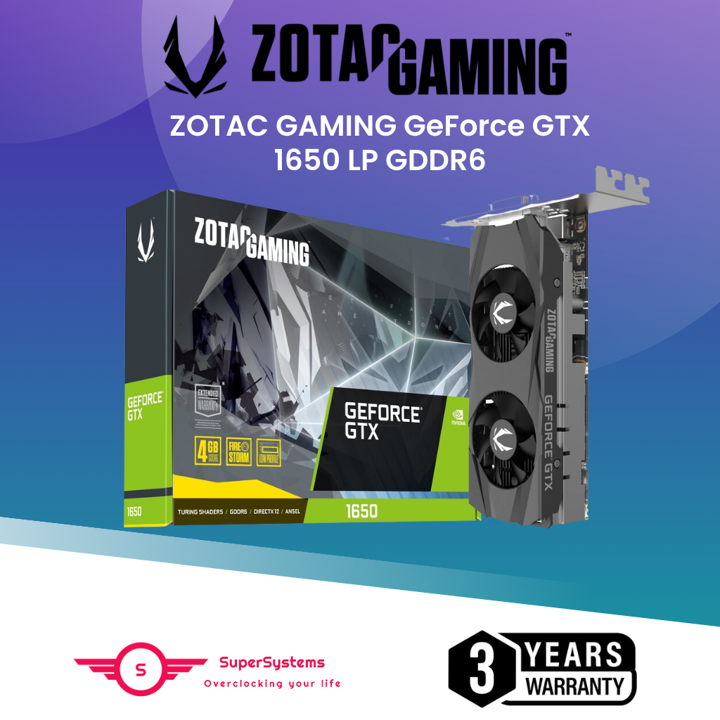 ZOTAC GAMING GeForce GTX 1650 LP GDDR6 Ultra Gaming Graphics Card 4GB ...