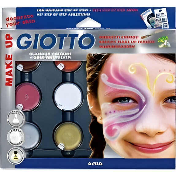Giotto Face Make Up Paint Kit - Glamour Colors (GOLD & SILVER) | Shopee ...