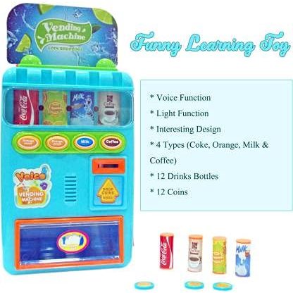 Can Drink Vending Machine Drink Dispenser Pretend Play With Light and ...