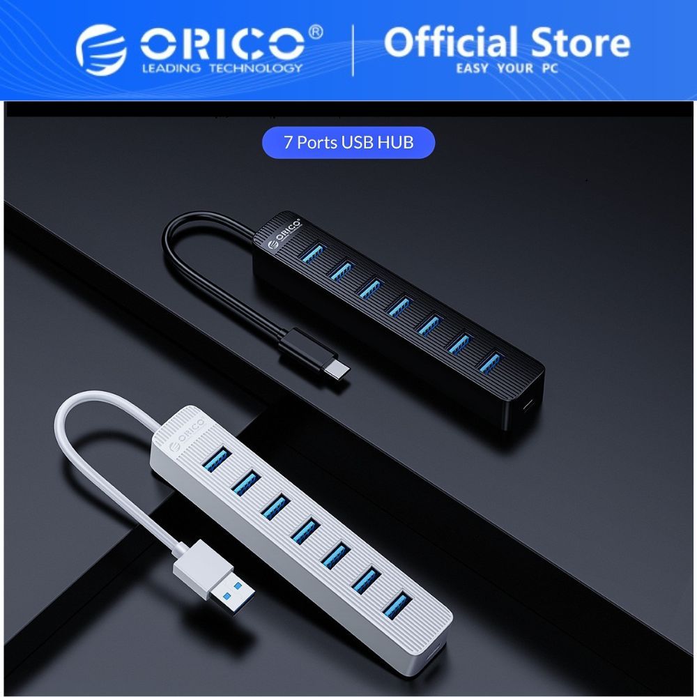 ORICO 7 Ports USB3.0 Hub 5gbps with 5V 3A Reserve Power Port (TW ...
