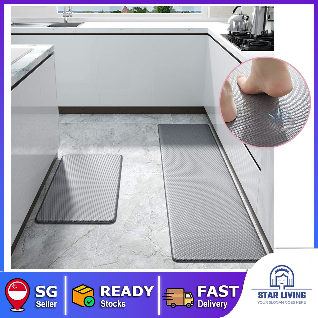Kitchen 8mm-Thick PU Non Slip Mat Water Oil Scratch Proof/ Kitchen ...