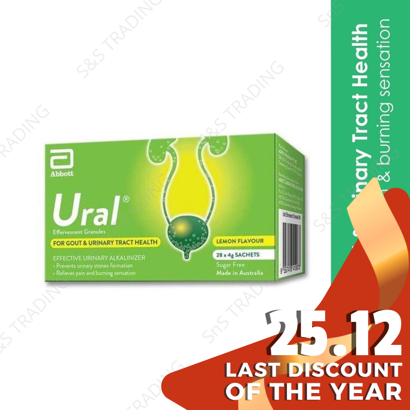 Ural Effervescent Granules 4G (28Sachets) lemon flavour EXP: 2026 ...