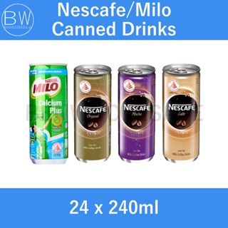 Assorted Milo Can/ Nescafe Original/Latte/Mocha Cans (1 Carton, 24 x ...