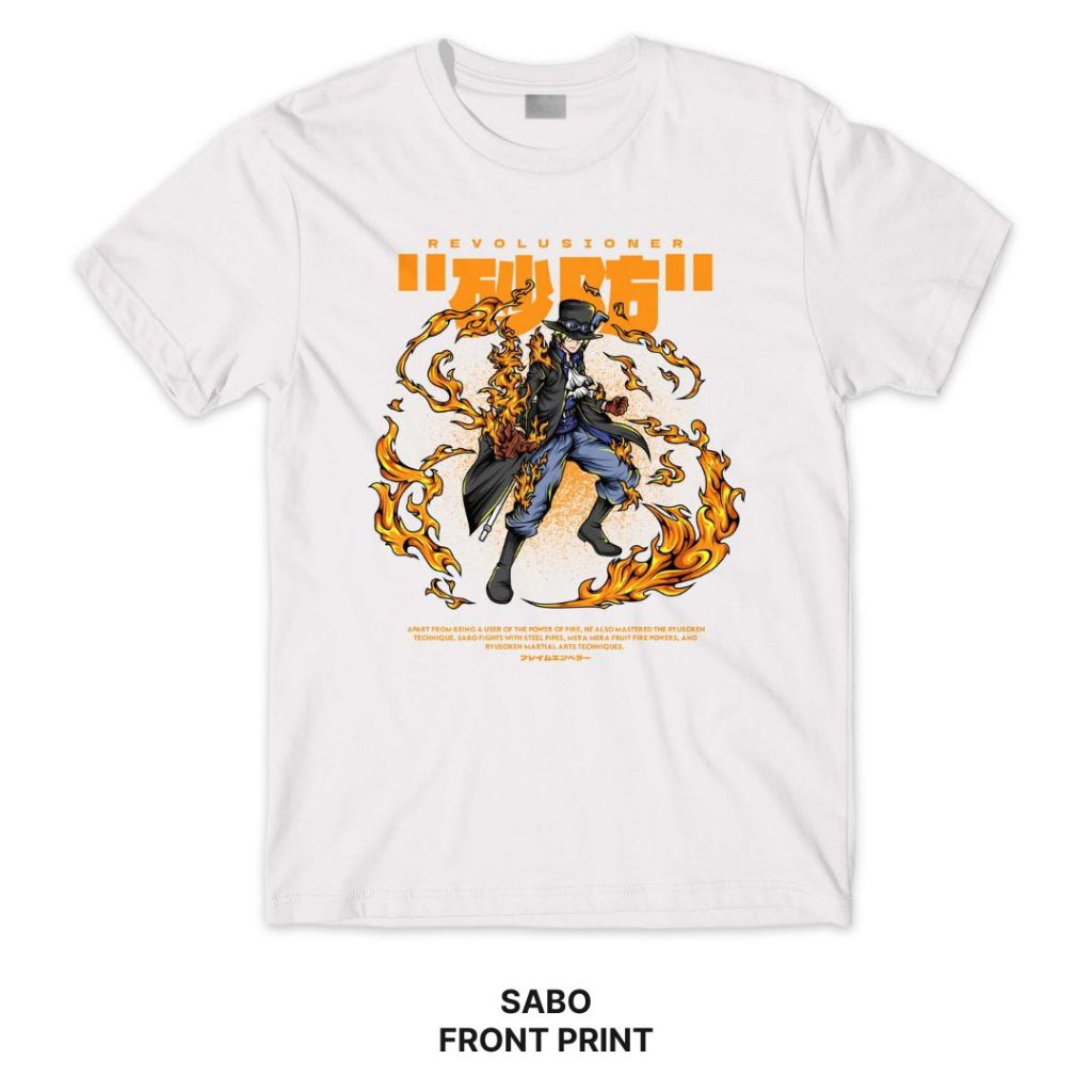 Sabo One Piece Series T-Shirt (Singapore 3-5 Days Delivery) Front Back ...