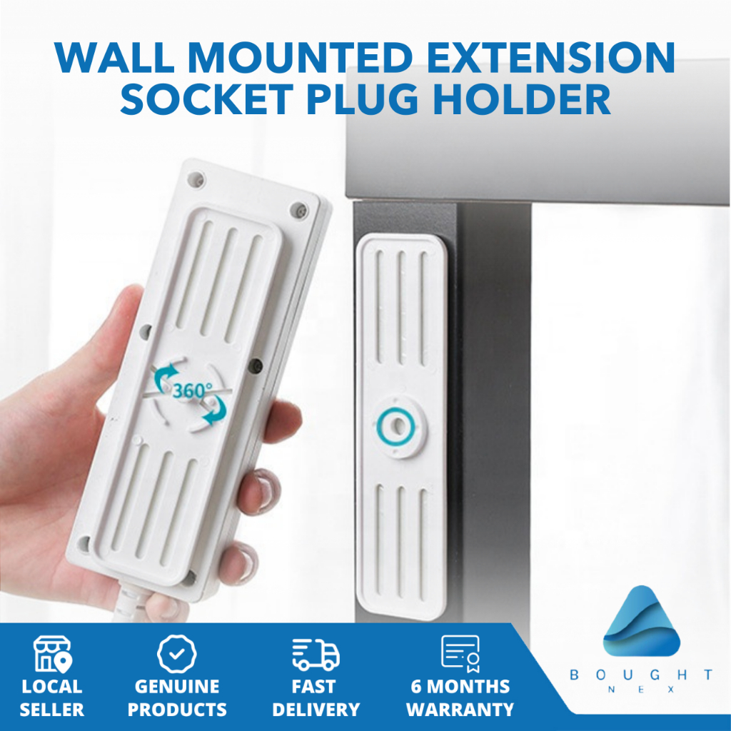 Wall-Mounted Extension Socket Plug Holder, Rotatable Cable Management ...