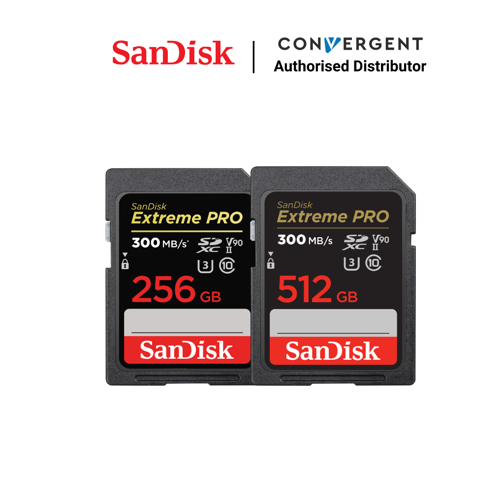 SanDisk Extreme PRO® SDXC™ UHS-II cards [300MB/s] [256GB/512GB ...