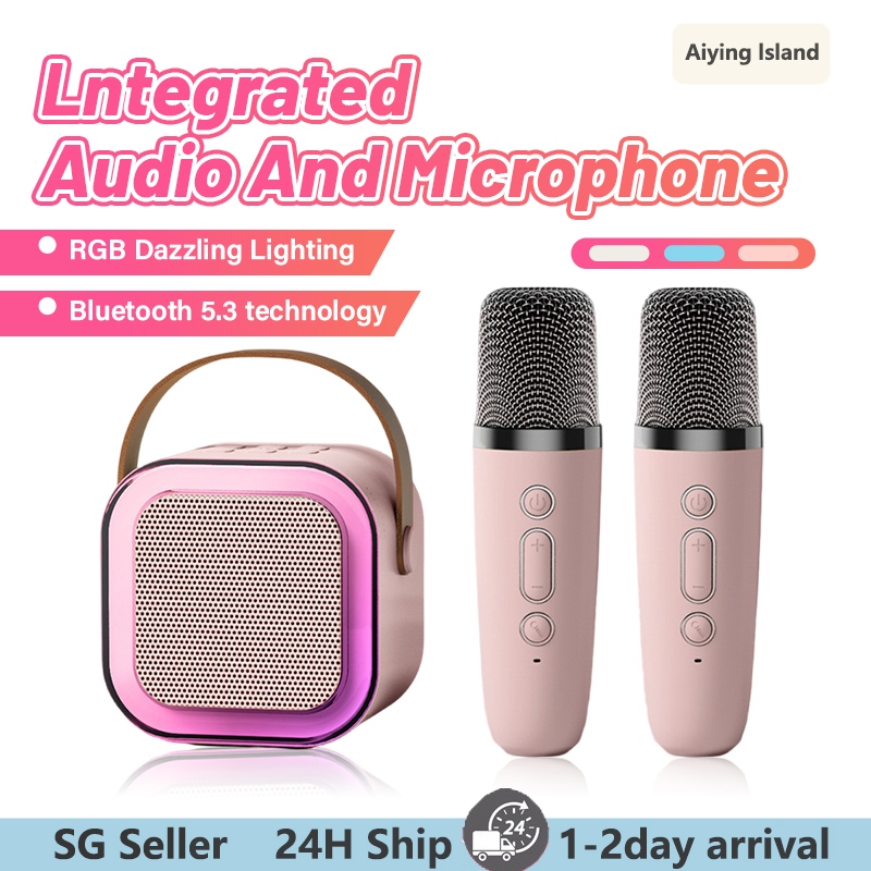 【SG】Wireless Karaoke Speaker With Wireless Microphone BLUETOOTH SPEAKER ...