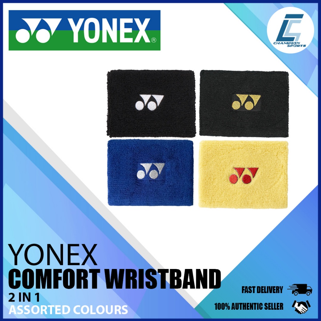 Yonex Comfort Wristband 2-in-1 (Y024-11488) (KK3/RO) | Shopee Singapore