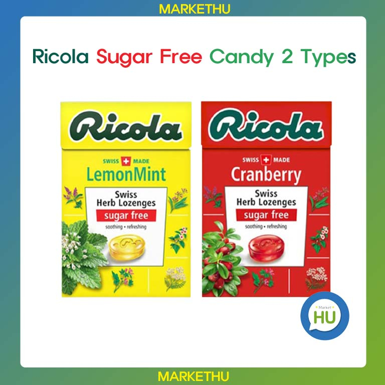Ricola Lozenges Sugar Free Candy 2 Types Herb Mint, Cranberry 40g/Made in Switzerland | Shopee ...