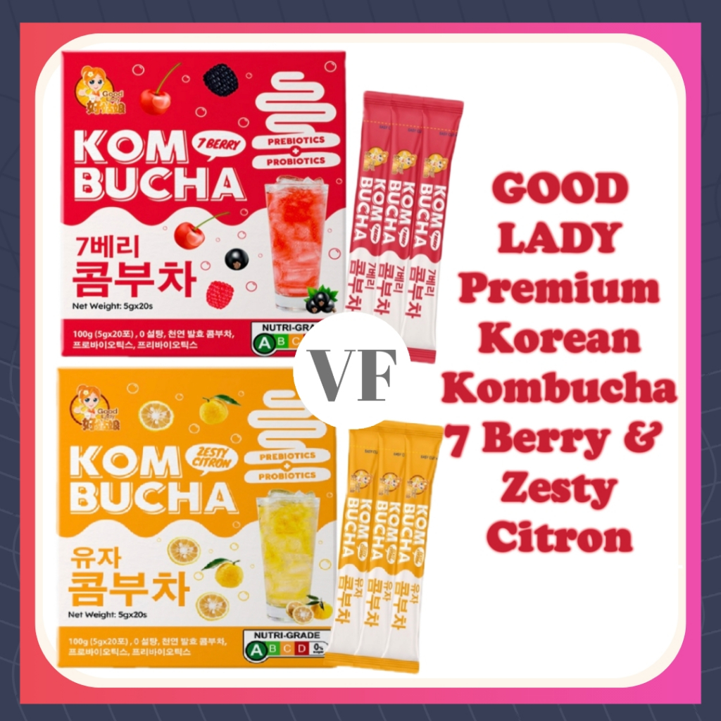 Good Lady Korean Kombucha 7 Berry & Zesty Citron Tea - 20's x 5g ...
