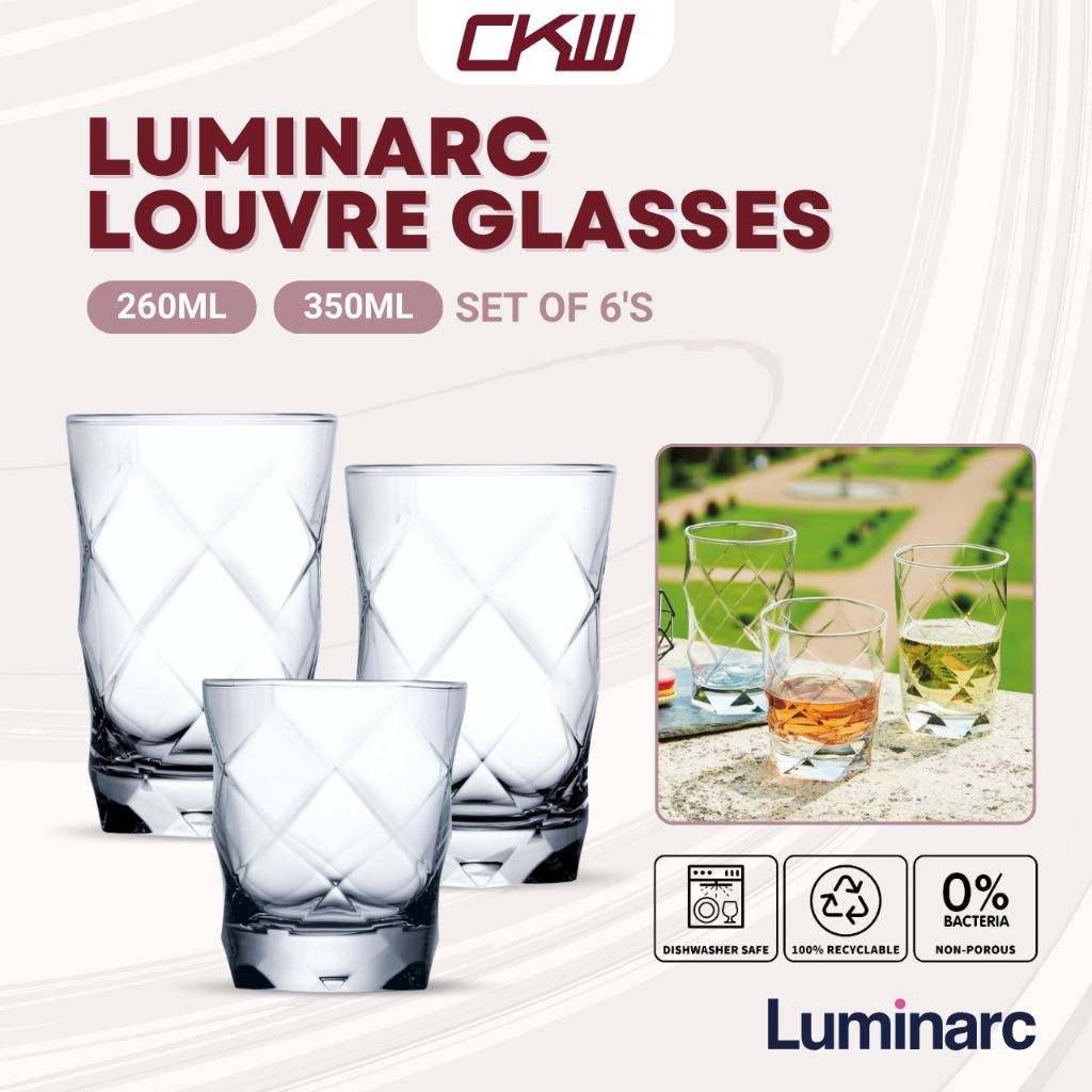 Luminarc Louvre Highball Old Fashioned Glass, Set of 6's [ Cocktail ...