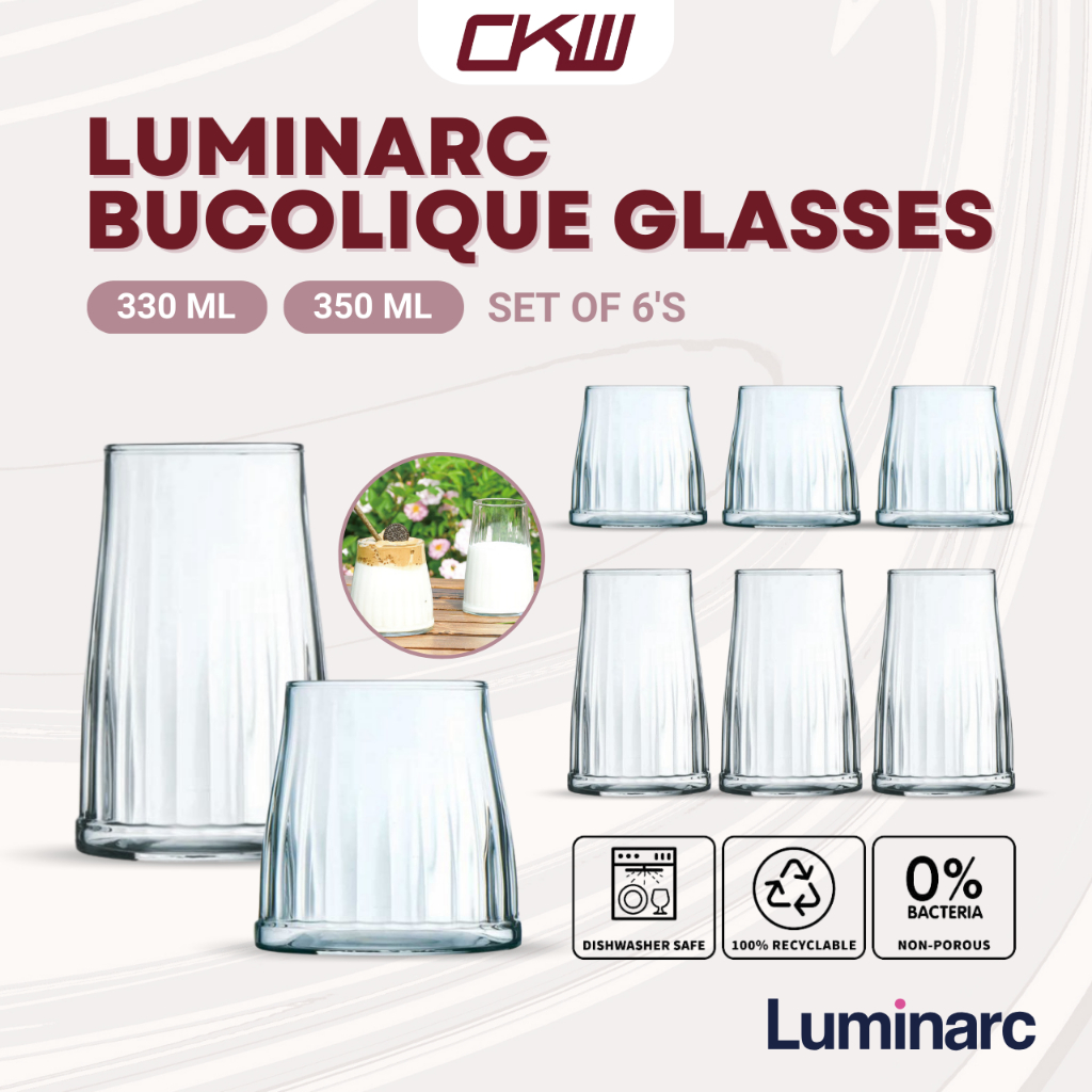Luminarc Bucolique Highball Old Fashioned Glass, Set of 6's [ Cocktail ...
