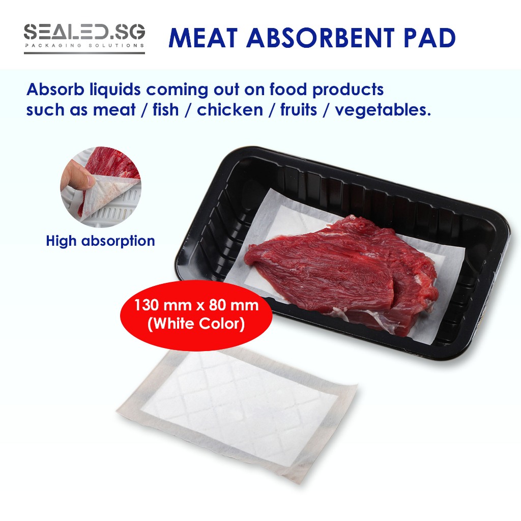 Meat Absorbent Pad - White (130mm x 80mm) | Shopee Singapore