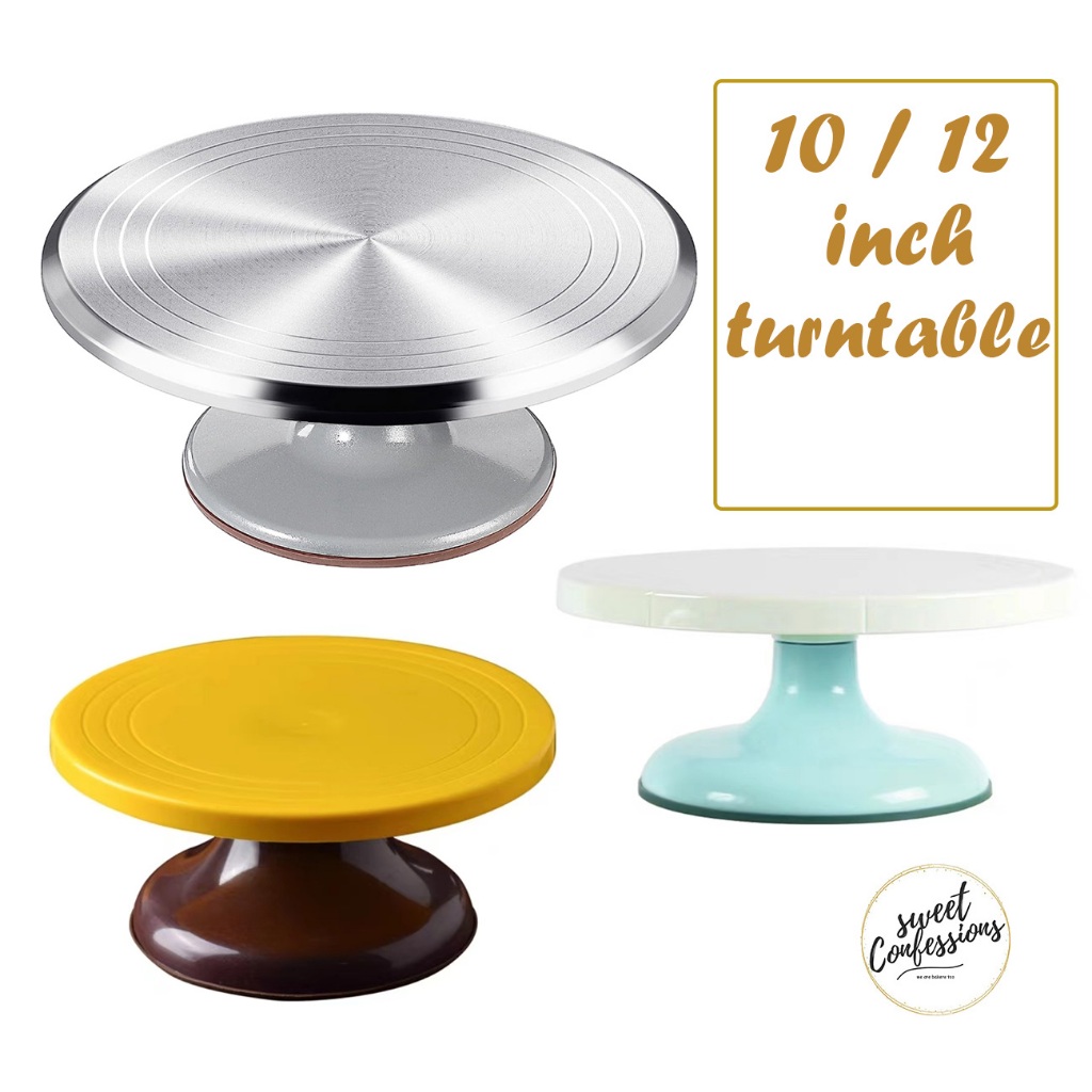 Cake turntable in 10 or 12 inch aluminimum stainless steel for the ...