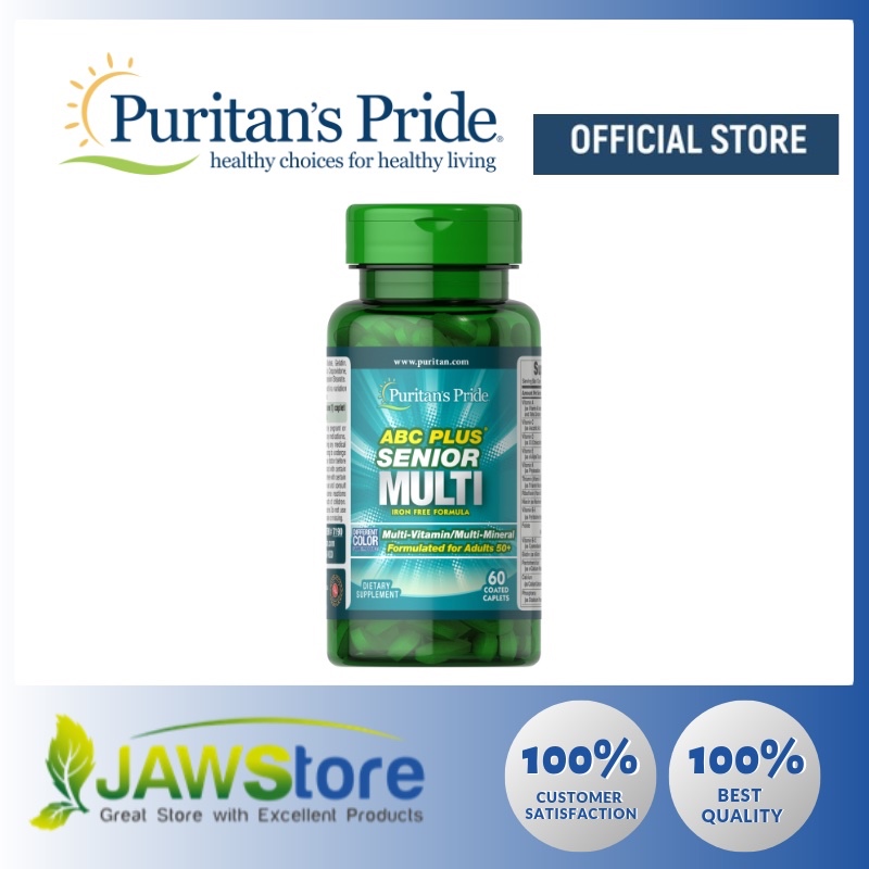 Puritan's Pride ABC Plus Senior Multivitamin MultiMineral Formula Item ...