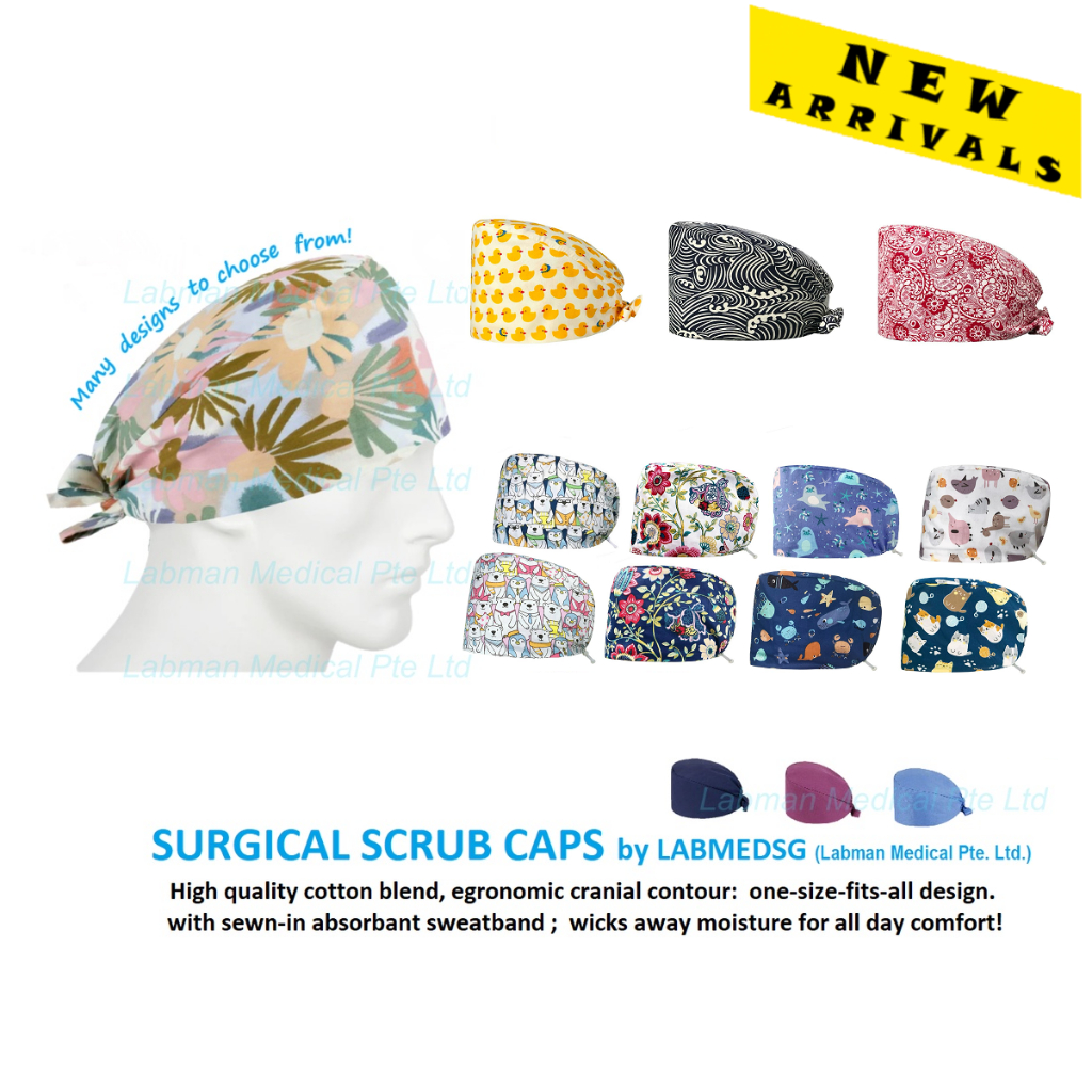 NEW!! Surgical Scrub Caps by Labman Medical (LABMEDSG READY STOCK, SG ...